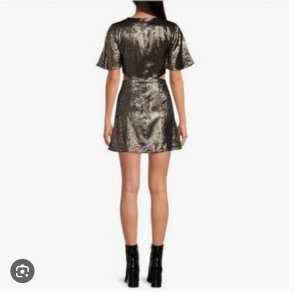 French Connection | Dresses | French Connection Alara Metallic Cutout ...